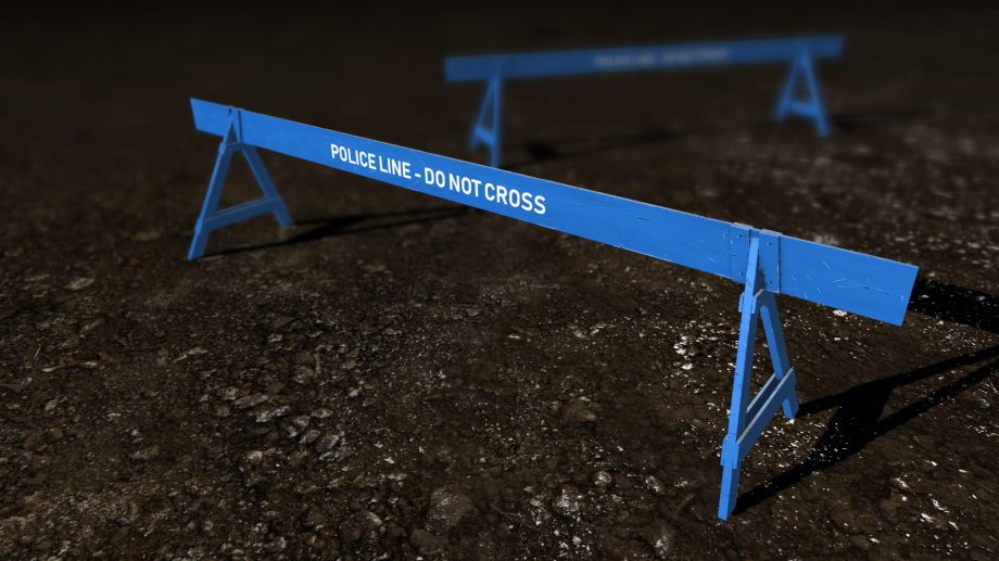 Police fencing Free 3D Model - .png .obj .mtl - Free3D