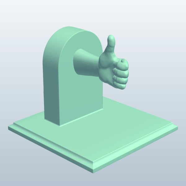 Thumbs Up v1 Free 3D Model - .obj .stl - Free3D