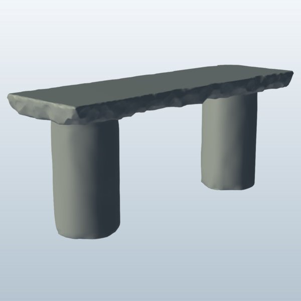 Stone table v1 Free 3D Model - .obj .stl - Free3D