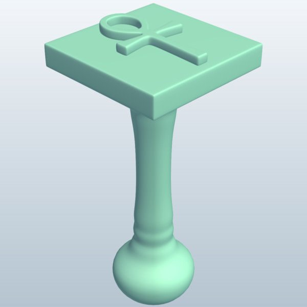 Rubber Stamp Ankh v1 Free 3D Model - .obj .stl - Free3D