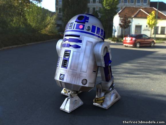 R2D2 Free 3D Model - .obj - Free3D