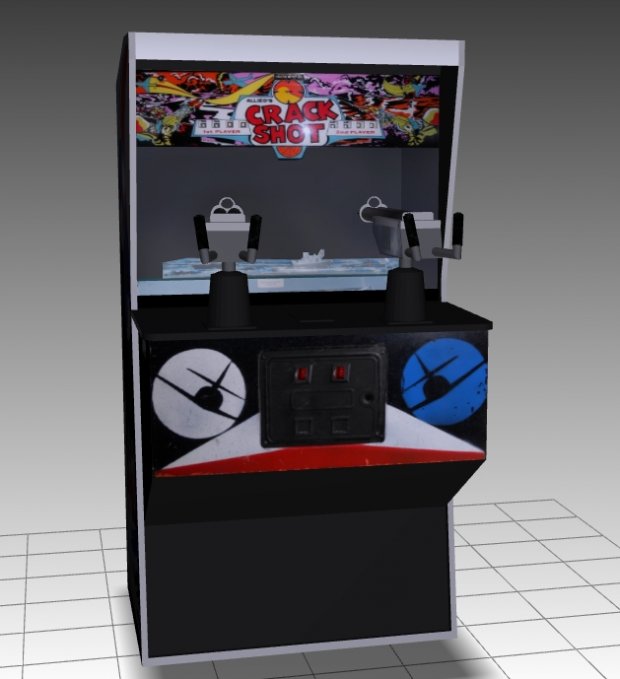 Crack Shot (no display) - Upright Arcade Machine Free 3D Model - .3ds ...