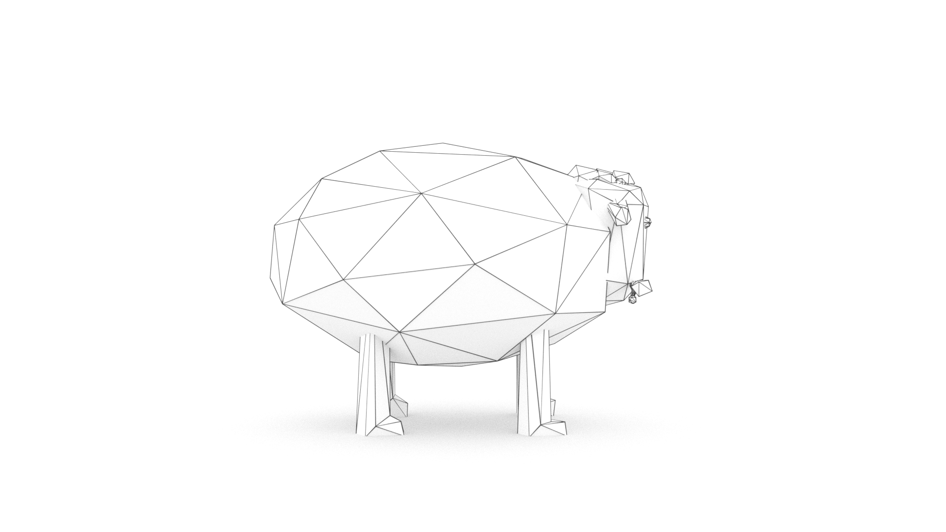 Cartoon low-poly sheep Free 3D Model - .fbx .obj .3ds - Free3D