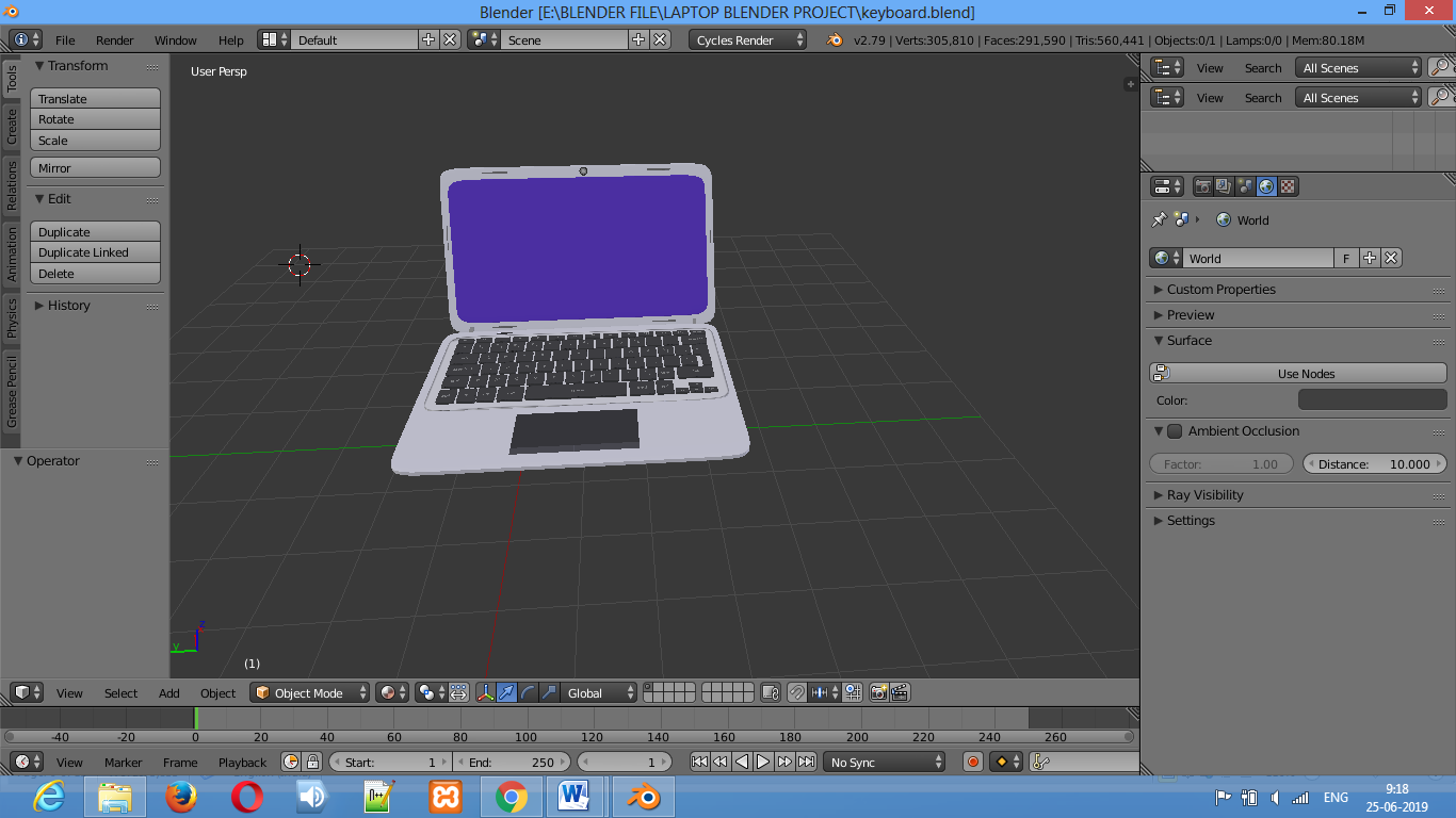 LAPTOP Free 3D Model - .blend - Free3D
