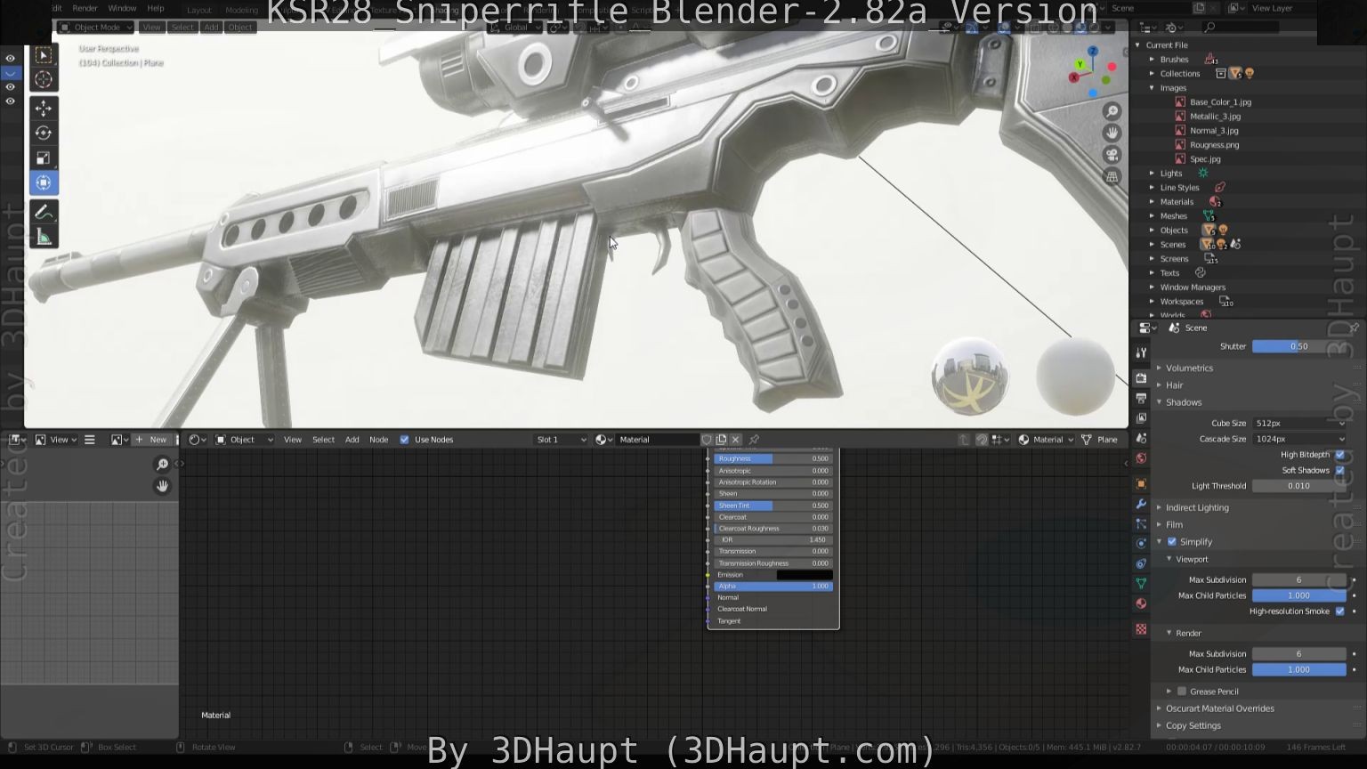 KSR28 Sniperrifle Blender 2-82a Version Free 3D Model - .textures .stl ...