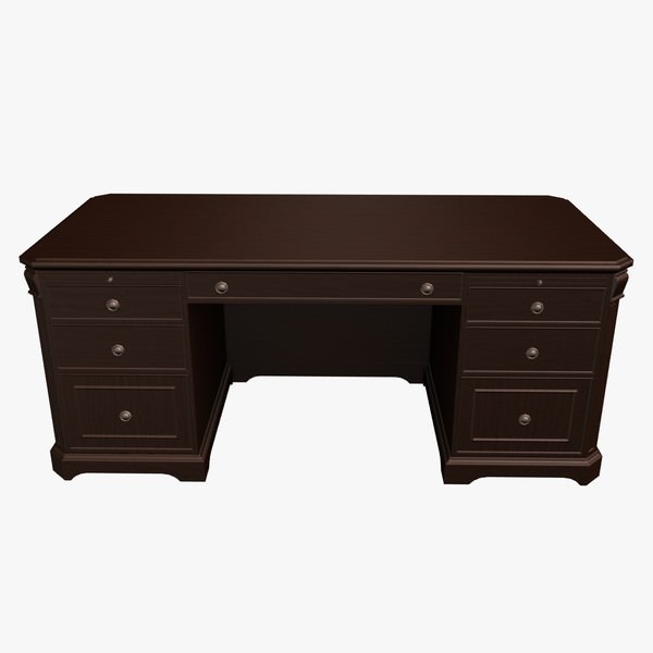 Office Desk v3 Free 3D Model - .obj .stl - Free3D