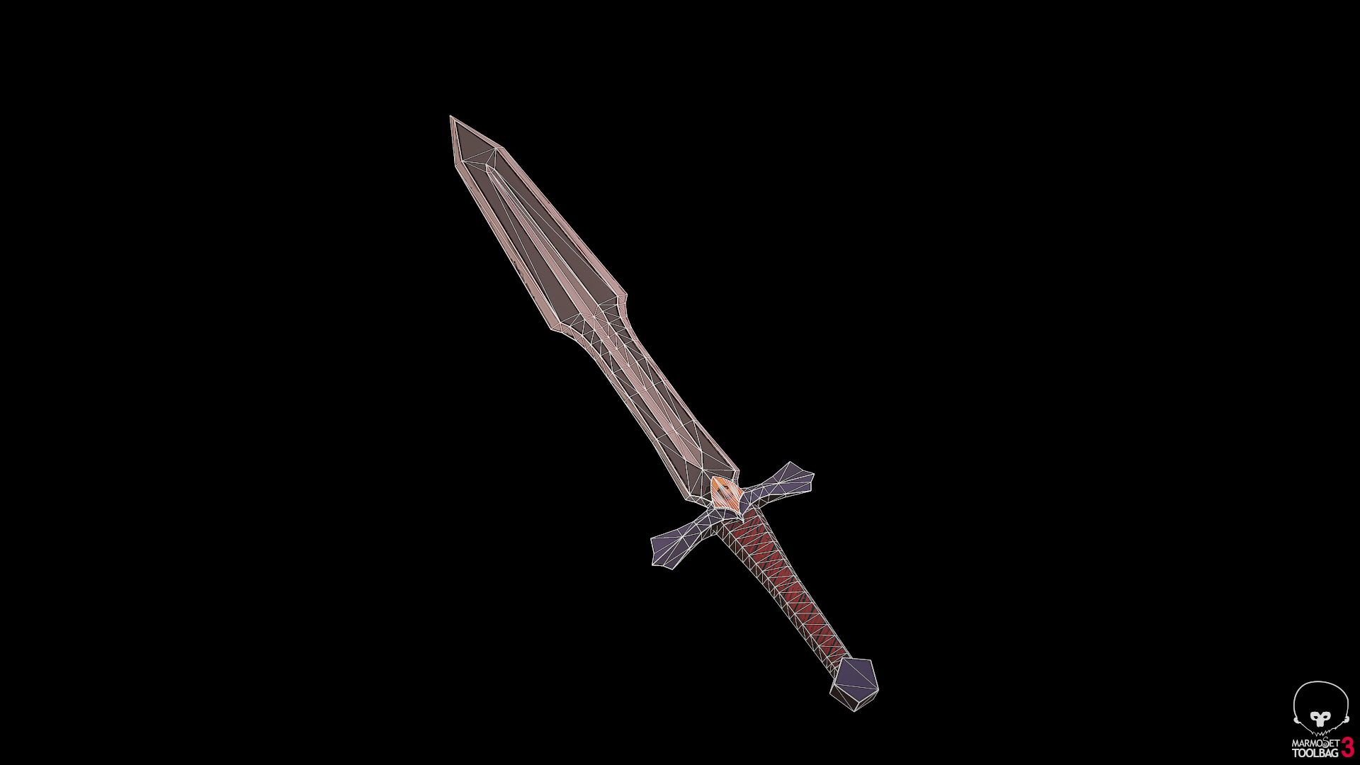 Sword Hand Painted (low poly) Free 3D Model - .fbx - Free3D