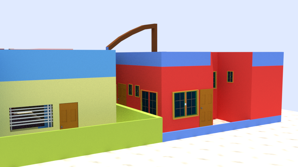 Two modern house Free 3D Model - .blend - Free3D