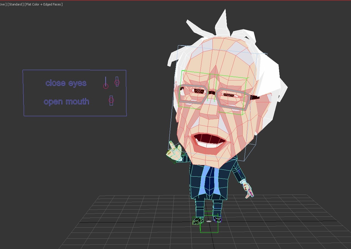 Bernie Sanders Lowpoly Style Rigged Character Free 3D Model - .max .fbx ...