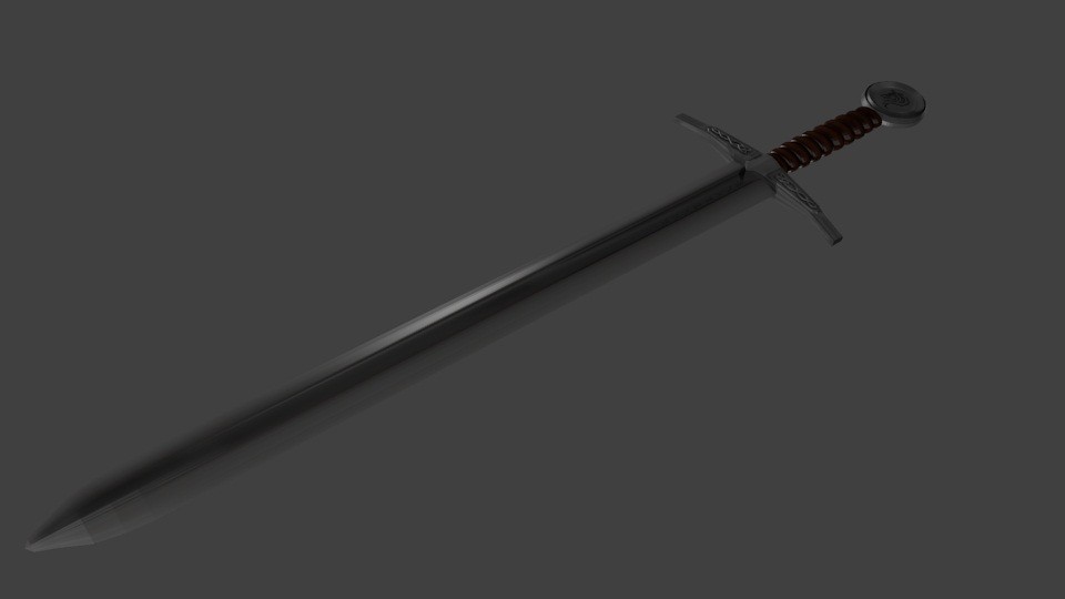 Wolf Hilt Medieval Sword Free 3D Model - .blend - Free3D