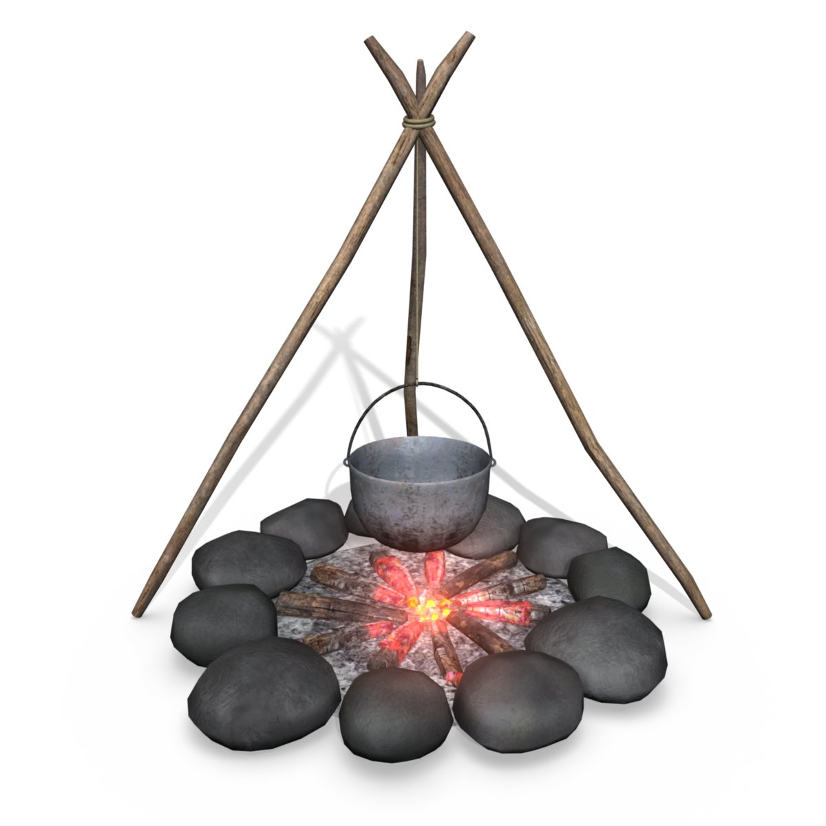 Campfire Free 3D Model - .obj .mb .fbx - Free3D