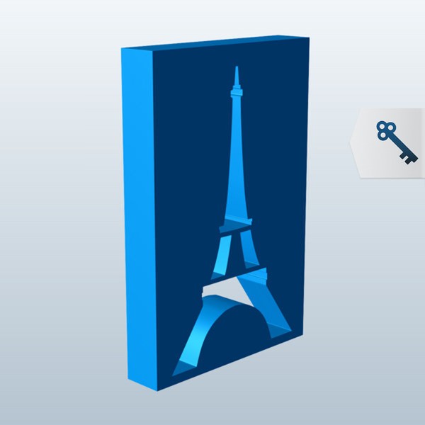 Eiffel Tower Stencil v1 Free 3D Model - .obj .stl - Free3D