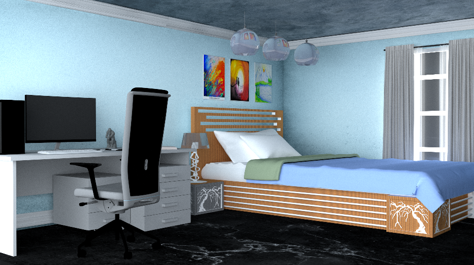 Bed room modern Free 3D Model - .fbx .obj .max - Free3D