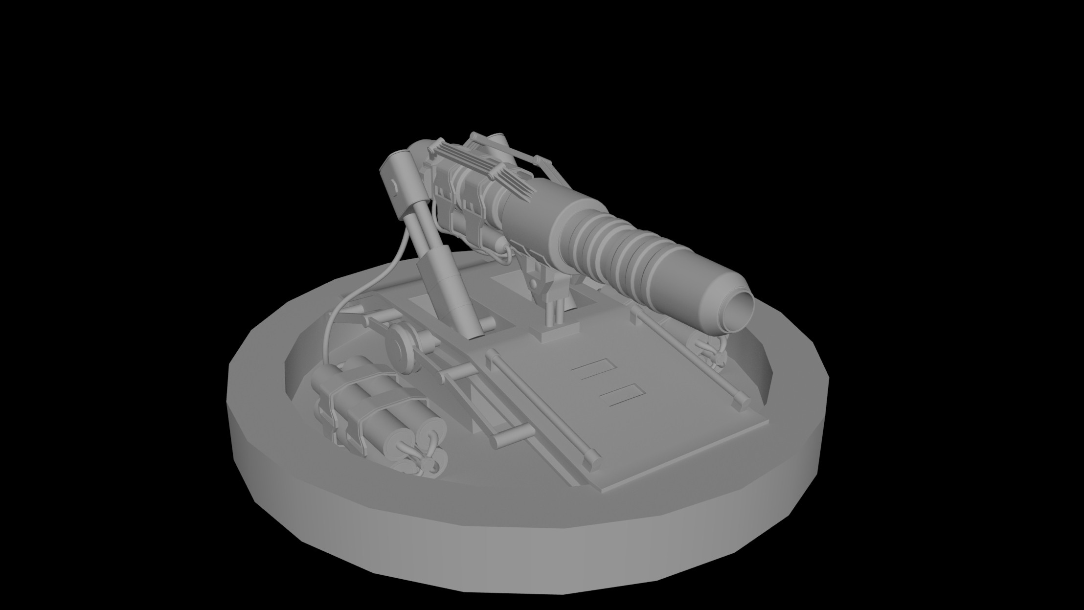 Futuristic Cannon Free 3D Model - .mb - Free3D