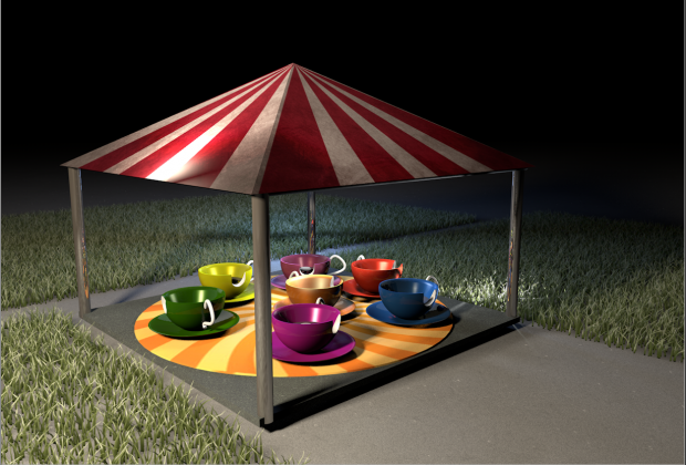 Teacups Ride Free 3D Model - .obj .c4d - Free3D