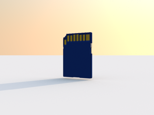SD Card Free 3D Model - .obj .mtl - Free3D