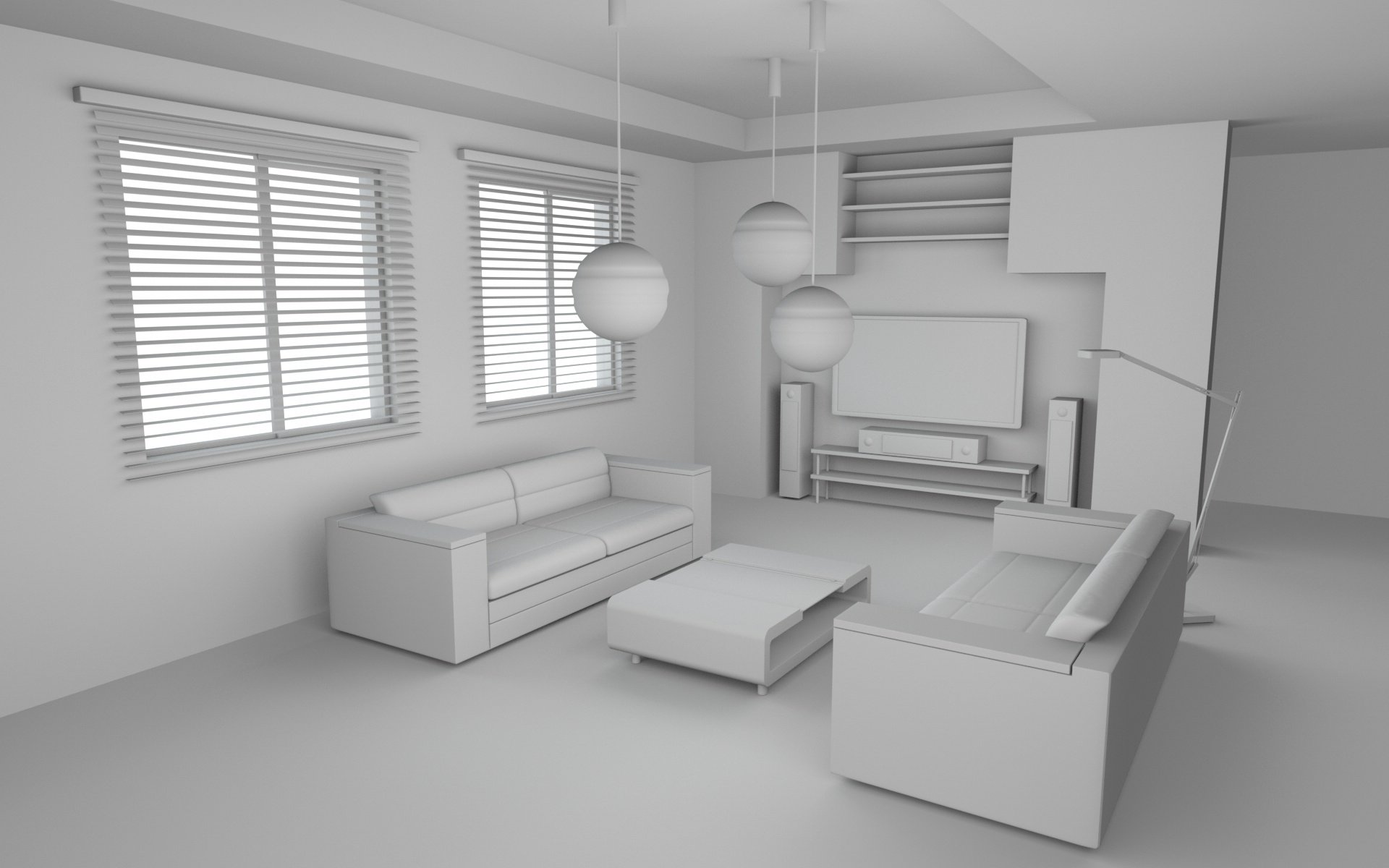 A simple room Free 3D Model - .3ds .obj .c4d - Free3D