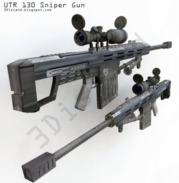 Utr 130 sniper gun Free 3D Model - .3ds .max .mtl .dwg - Free3D