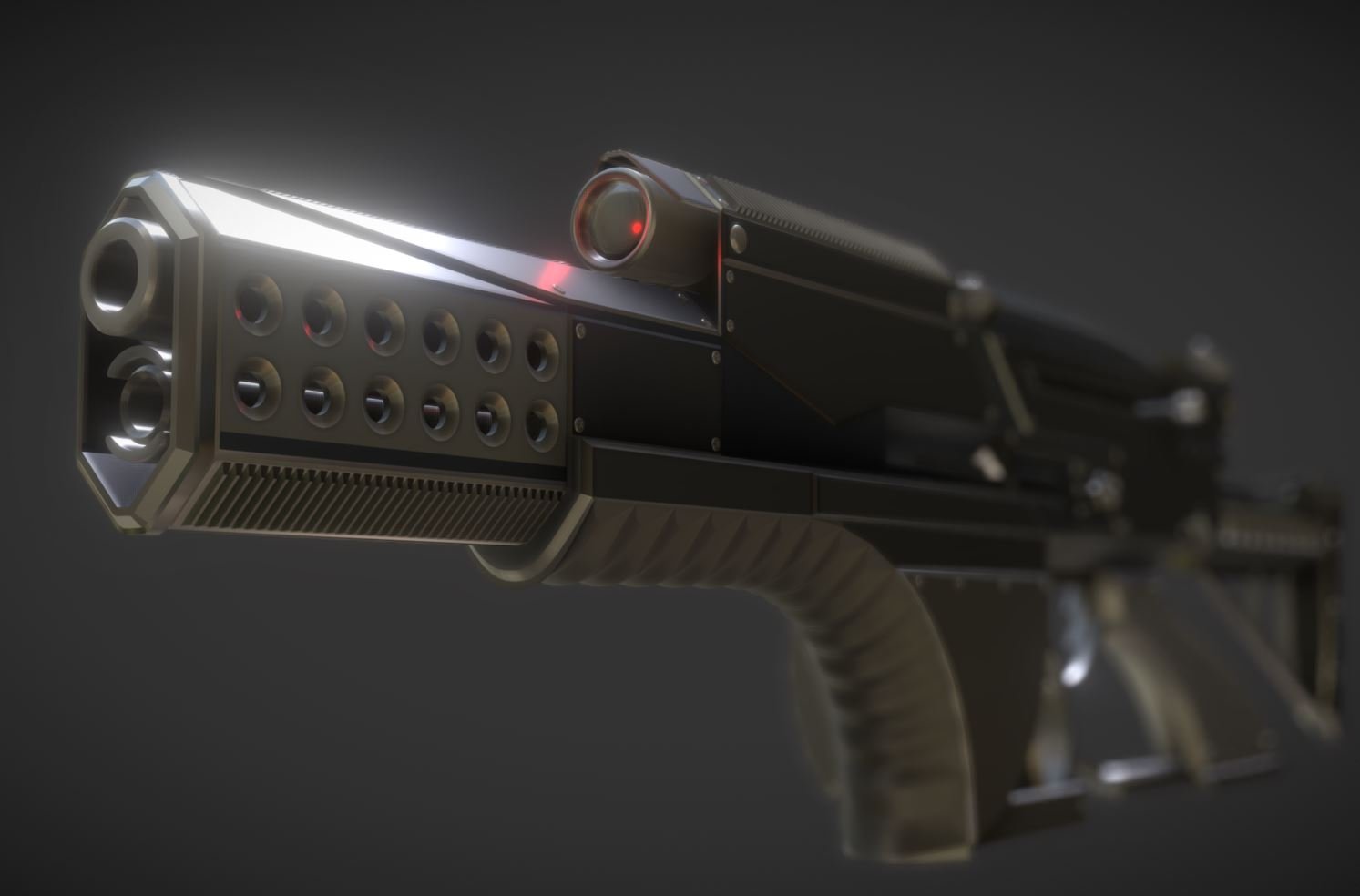 Futuristic Weapon Concept High-Poly Free 3D Model - .obj .dae .blend ...