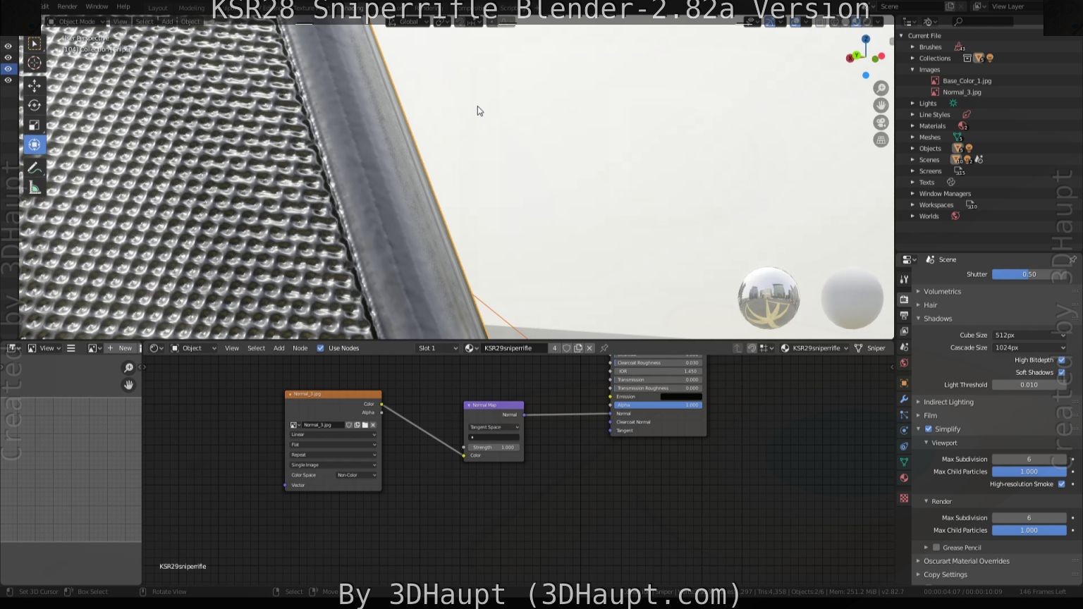 KSR28 Sniperrifle Blender 2-82a Version Free 3D Model - .textures .stl ...