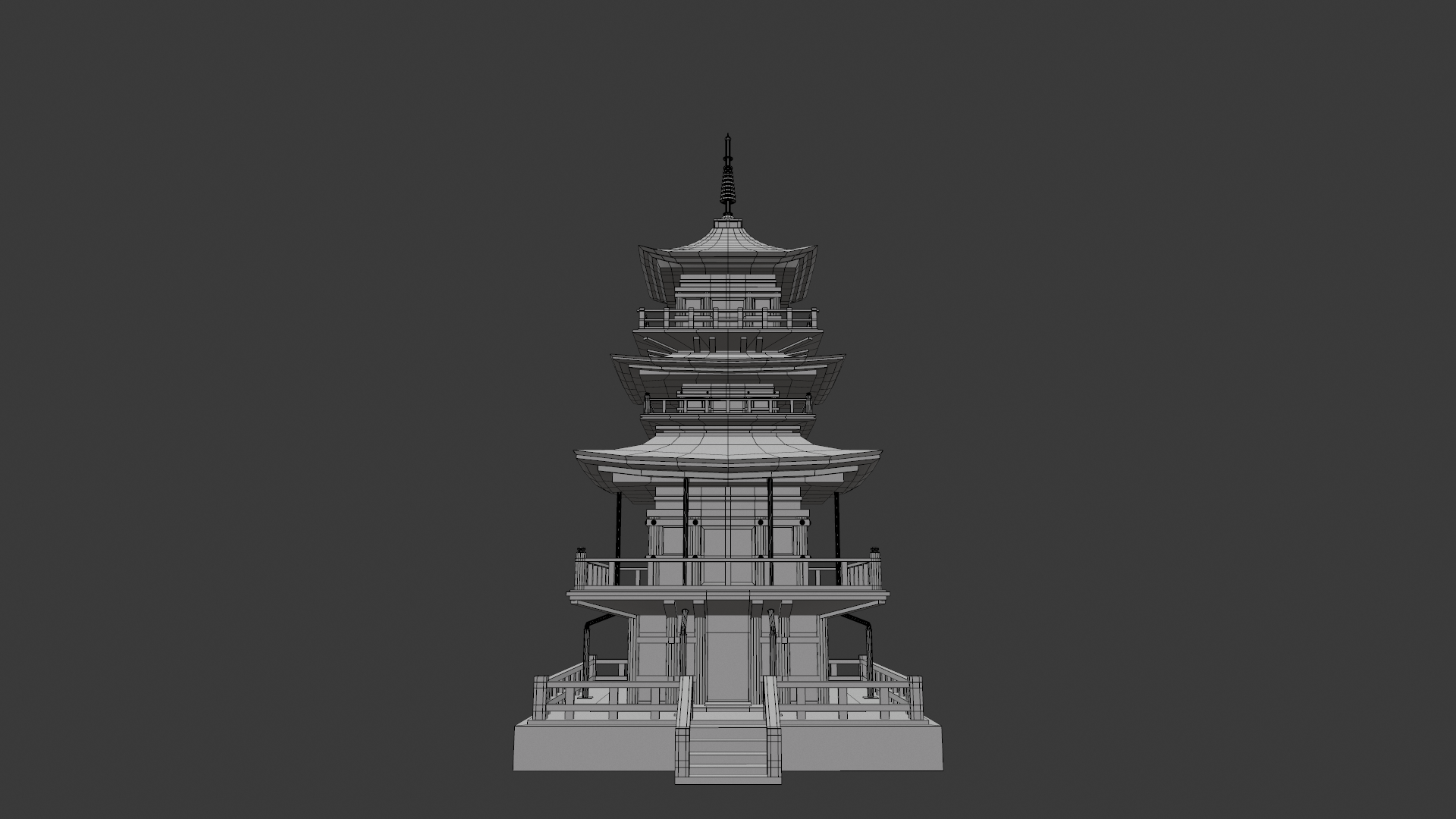 Japanese Temple Free 3D Model - .blende .obj .fbx - Free3D