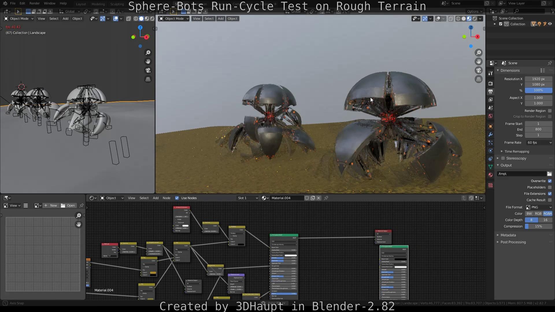 Sphere-Bots Run-Cycle Test on Rough Terrain Free 3D Model - .png .jpg ...