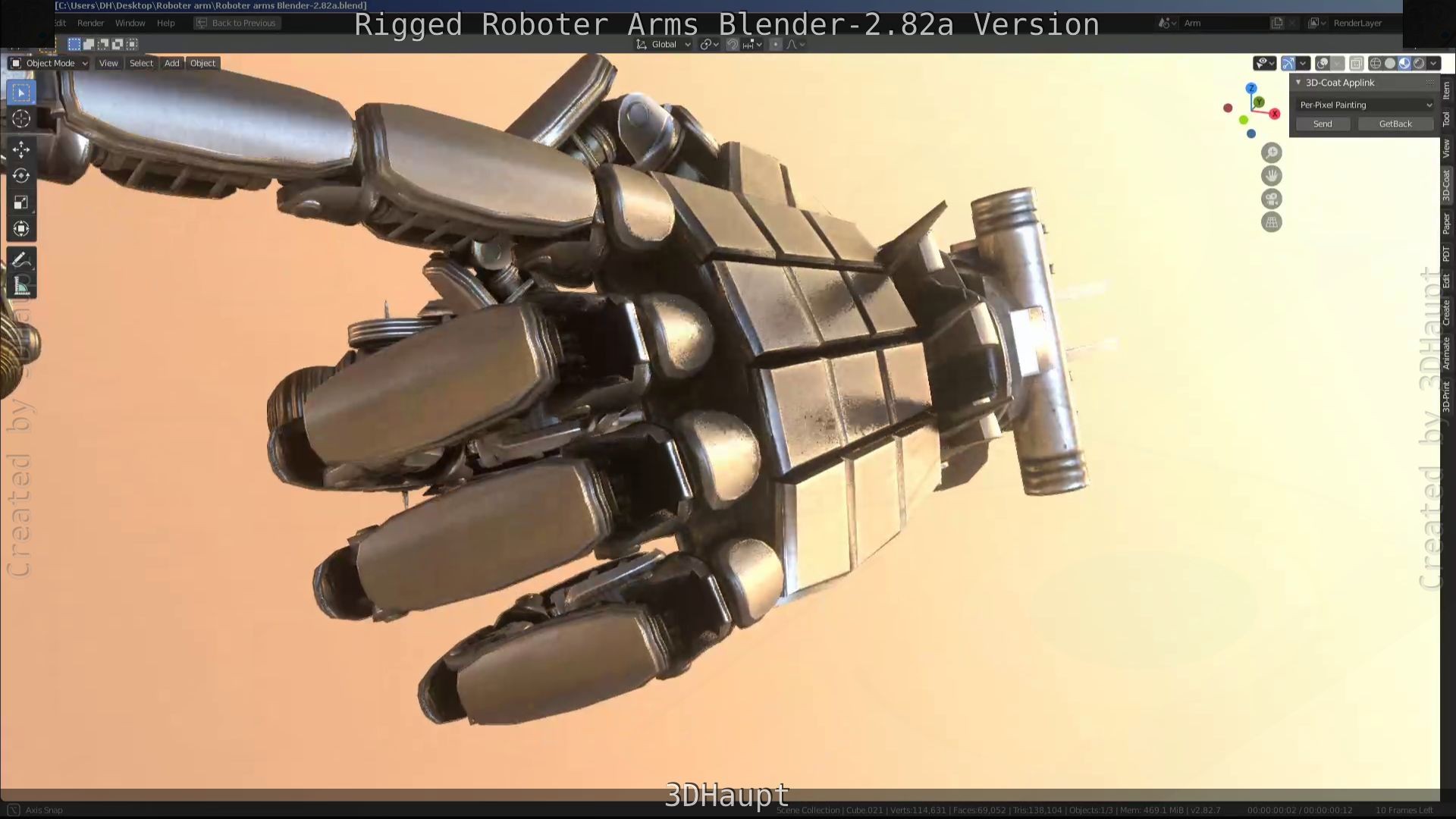 Rigged Robot Arms Blender-2.82a Version Free 3D Model - .jpg .blend ...