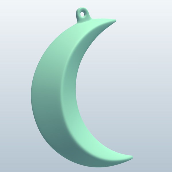 Crescent Moon v1 Free 3D Model - .obj .stl - Free3D