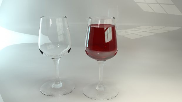 Glass with wine Free 3D Model - .3ds .obj .c4d - Free3D