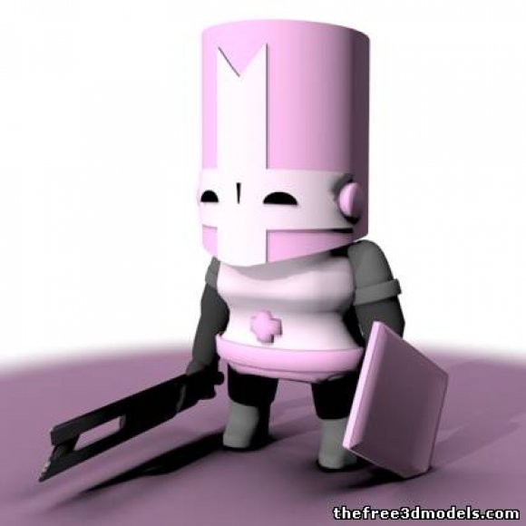 Castle Crashers Pink Knight Free 3D Model - .obj .c4d - Free3D