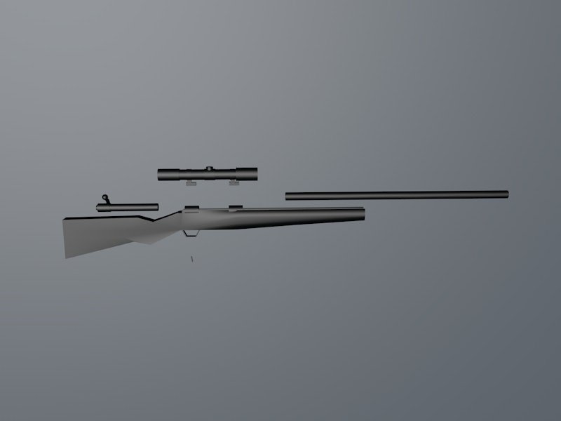 Sniper Rifle Low Poly Pack #1 Free 3D Model - .3ds .obj .dae .fbx .dxf ...