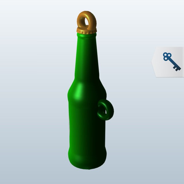 Beer Bottle V1 Free 3D Model - .obj .stl - Free3D