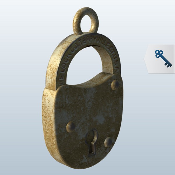 Pad Lock v1 Free 3D Model - .obj .stl - Free3D