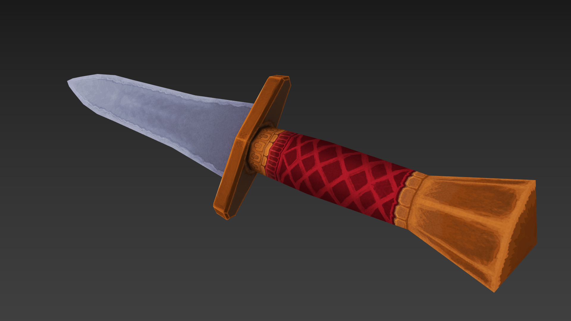 Hand Painted Low Poly Sword Free 3D Model - .obj .png .fbx .blend - Free3D