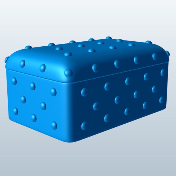 Studded Box v1 Free 3D Model - .obj .stl - Free3D