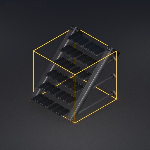 Modular Sci-Fi Stairs (Basic Version) Free 3D Model - .fbx .x3d .wrl ...