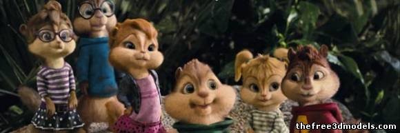 Chipmunks & Chipettes Free 3D Model - .obj - Free3D