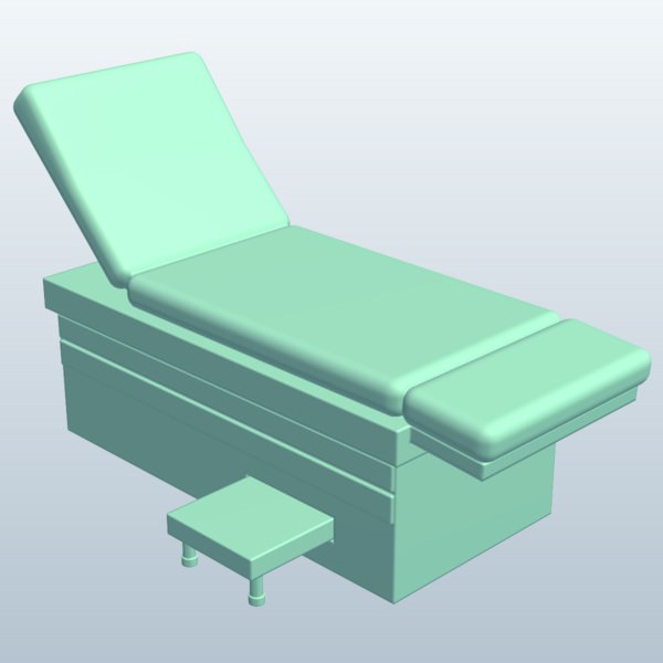 Exam table in doctor office v1 Free 3D Model - .obj .stl - Free3D
