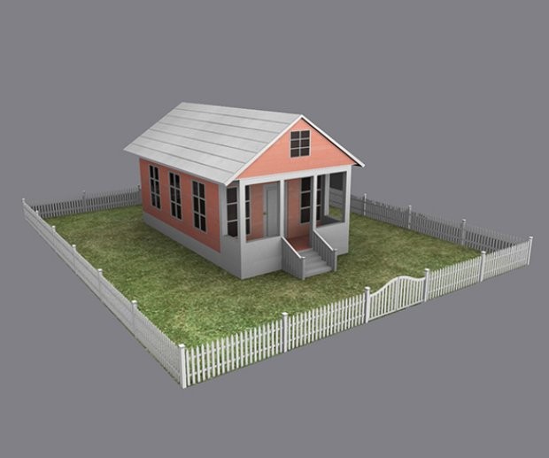 Cottage House Free 3D Model - .mb .fbx - Free3D