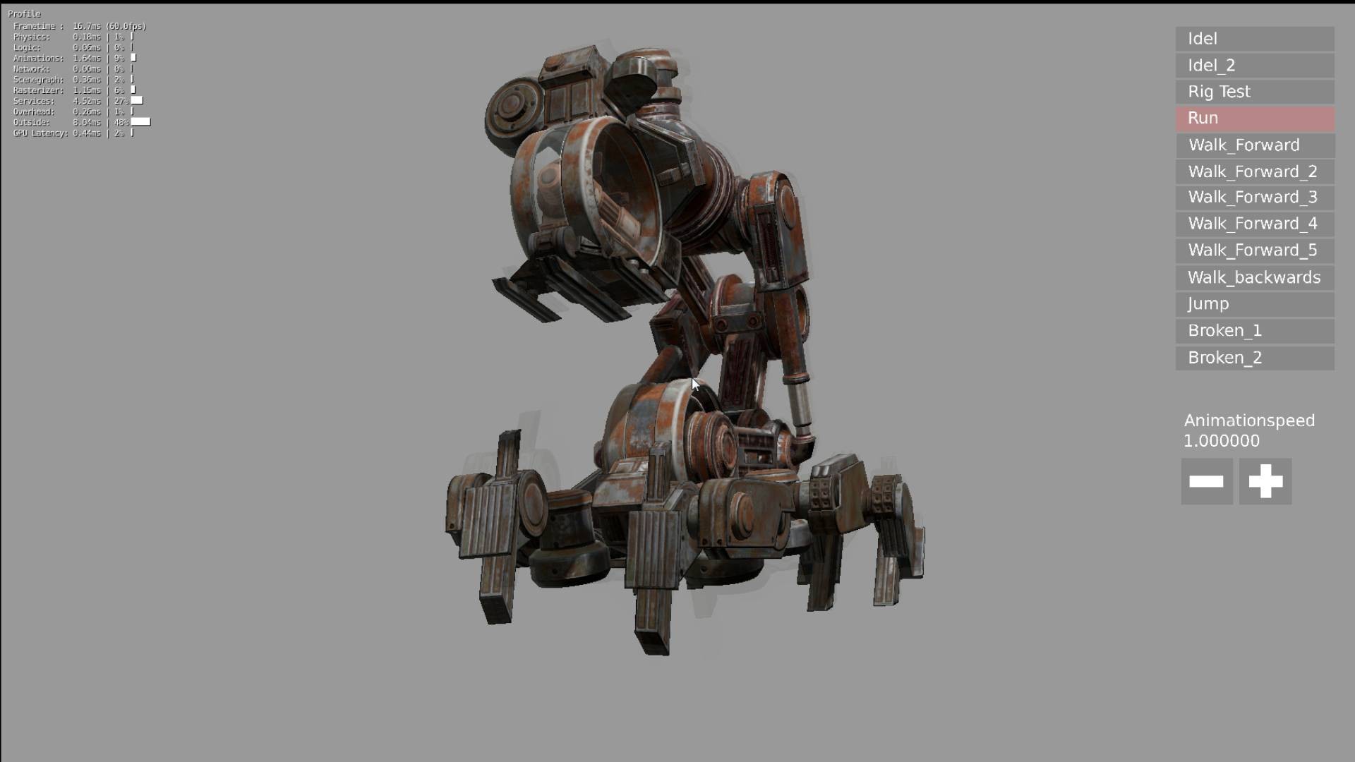Mech Neck Walker - Blender Game Engine and Unity 3D Free 3D Model ...