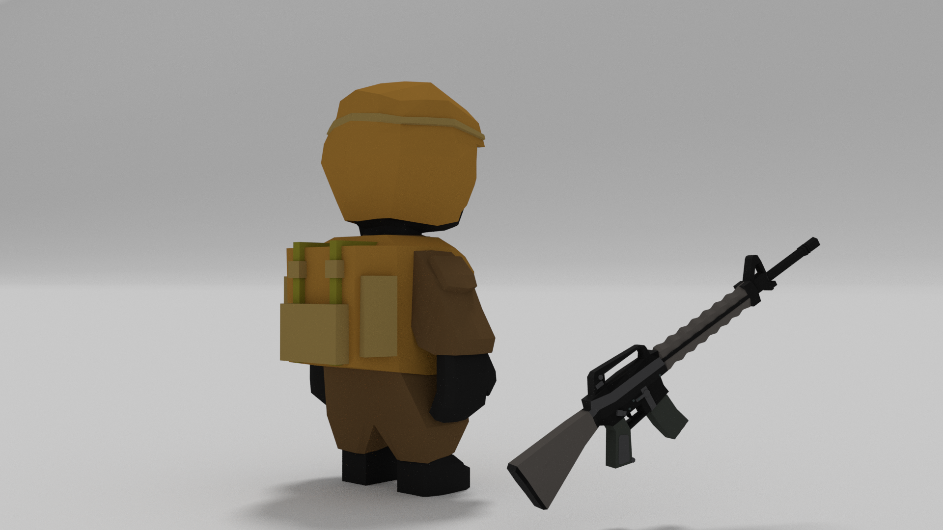 Low poly rigs soldier Free 3D Model - .obj .blend .fbx - Free3D