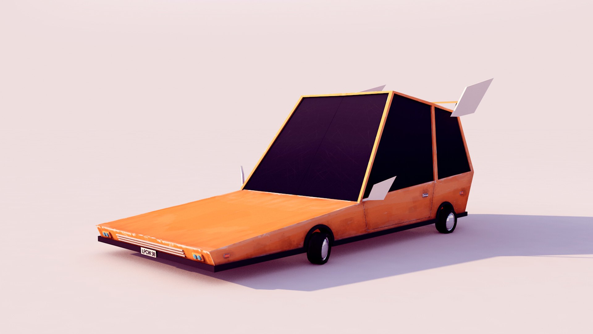Low Poly Cartoon Car Free 3D Model - .3ds .obj .c4d .fbx - Free3D
