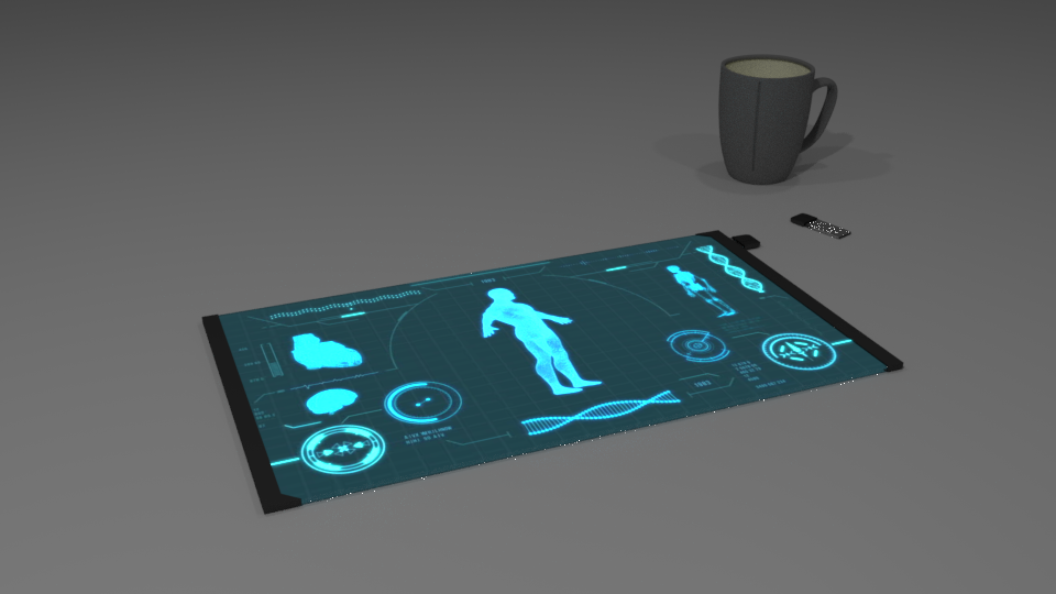 Futuristic Tablet Free 3D Model - .obj - Free3D