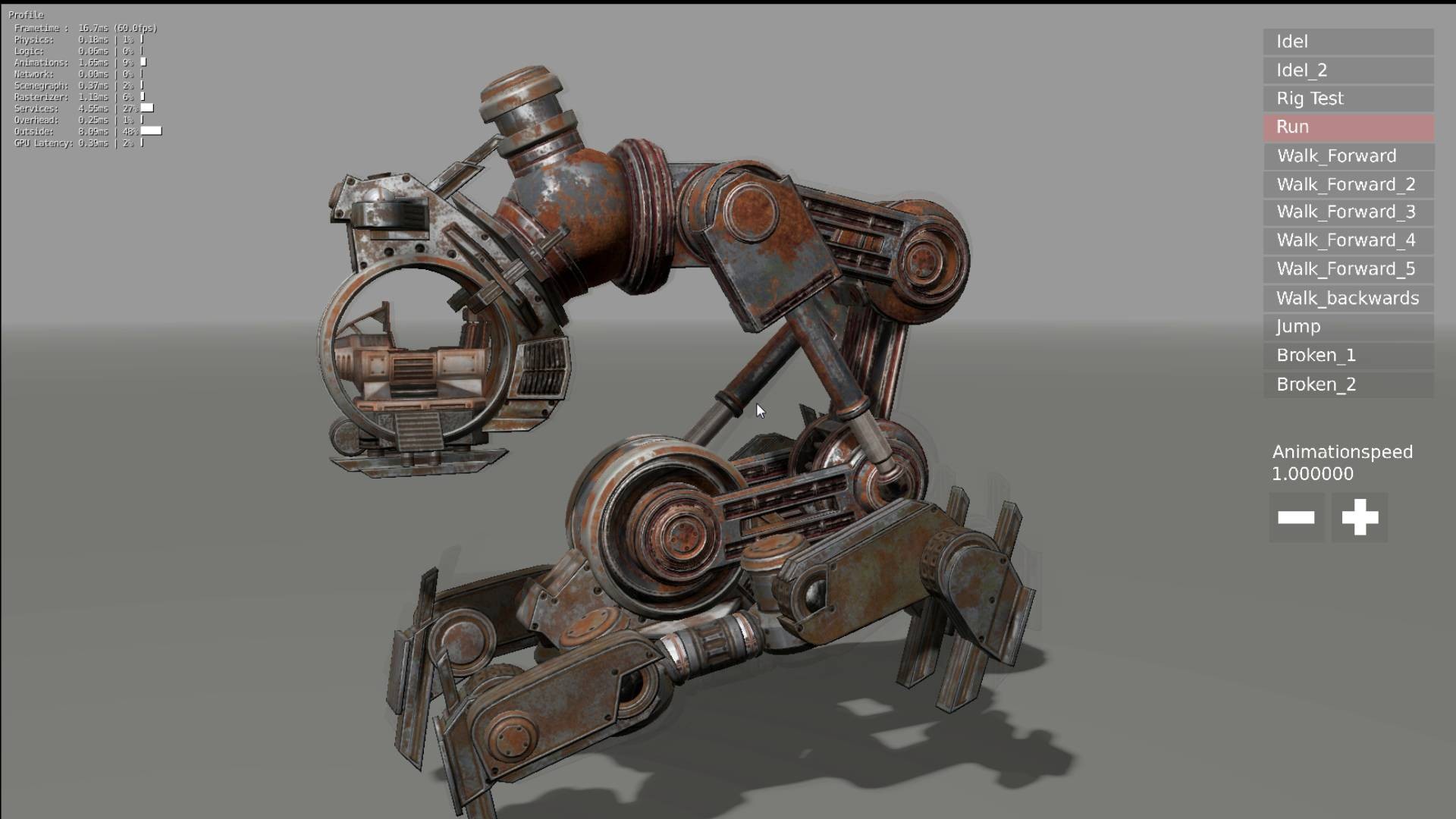 Mech Neck Walker - Blender Game Engine and Unity 3D Free 3D Model ...