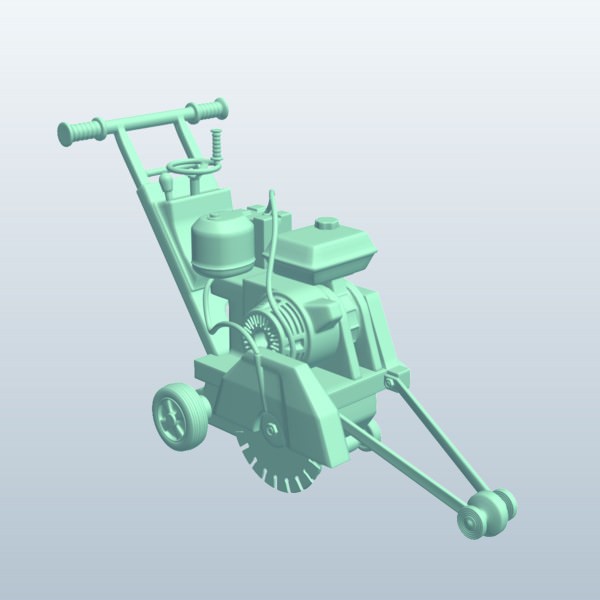 Walk Behind Concrete Cutting Saw V1 Free 3D Model - .obj .stl - Free3D