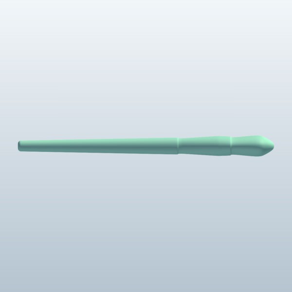 Narrow makeup application brush v1 Free 3D Model - .obj .stl - Free3D
