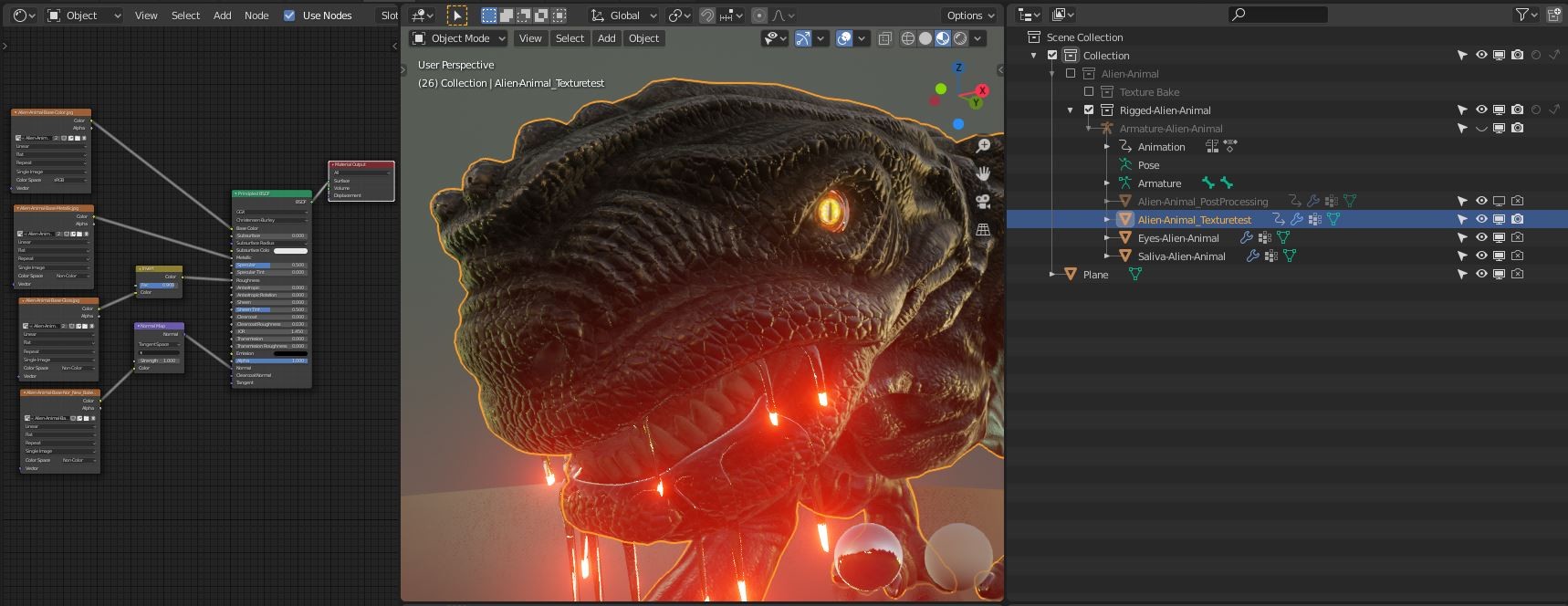 Alien Animal Update in Blender-2.8x Free 3D Model - .blend .unity .obj ...