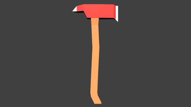Blocky Fire Axe Free 3D Model - .3ds .obj .blend .fbx - Free3D