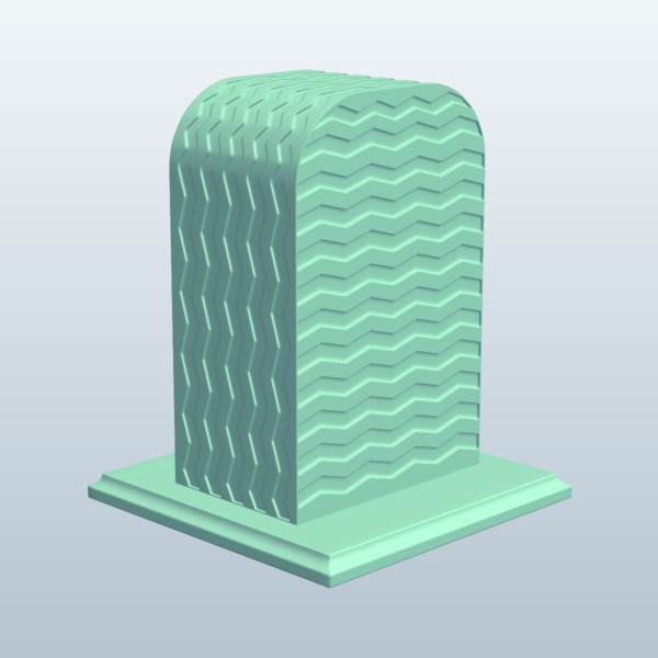 Rounded Rectangle Zig Zag v1 Free 3D Model - .obj .stl - Free3D
