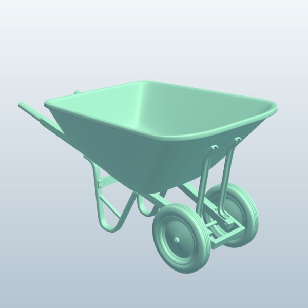 HeavyDutyWheelbarrow 2Wheels V1 Free 3D Model - .obj .stl - Free3D